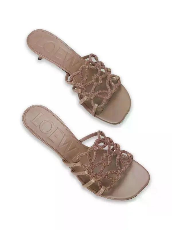 Loewe Petal Anagram Embellished Sandals