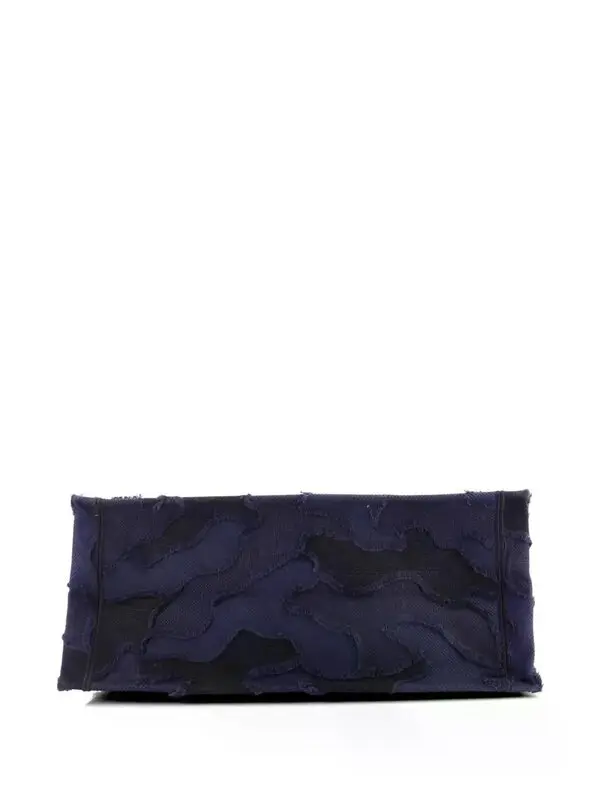 Dior Book Camouflage Embroidered Canvas Large Tote Bag
