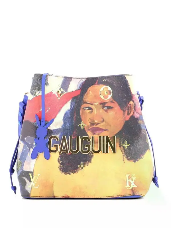 LOUIS VUITTON Neonoe Handbag Limited Edition Jeff Koons Gauguin Print Canvas - Blue