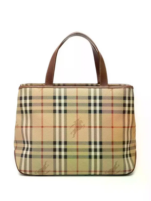 Burberry Haymarket Check Coated Canvas Tote Bag