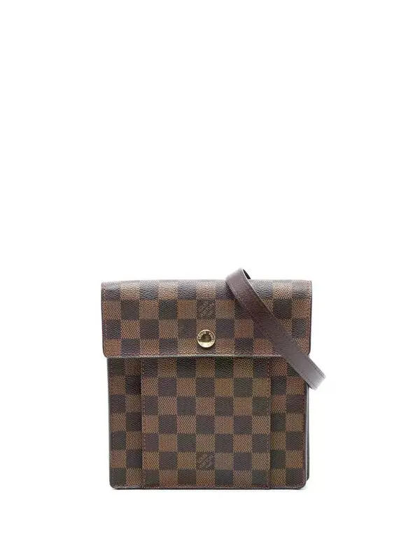 LOUIS VUITTON 2001 Damier Ebene Pimlico Crossbody Bag - Brown