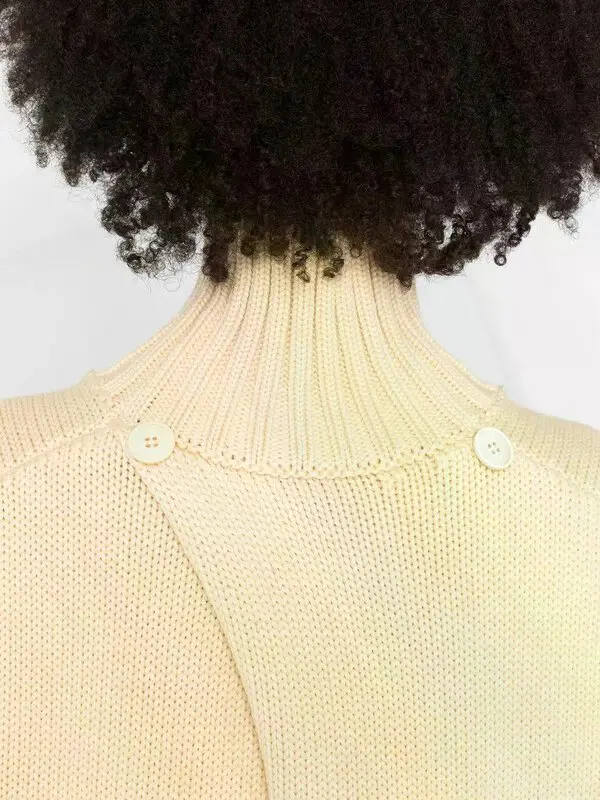 JIL SANDER High Neck Slit-sleeve Jumper