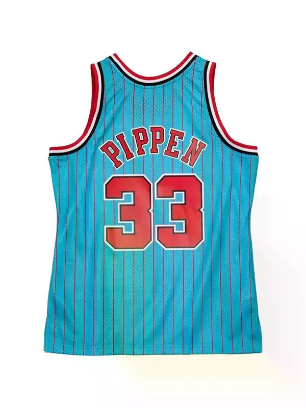 Mitchell & Ness Scottie Pippen Striped Basketball Vest - Blue