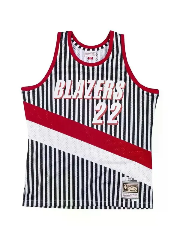Mitchell & Ness Clyde Drexler Striped Basketball Vest