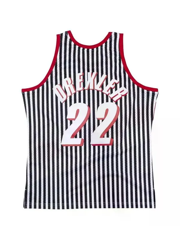 Mitchell & Ness Clyde Drexler Striped Basketball Vest