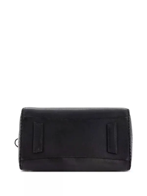 Givenchy Antigona Leather Satchel With Woven Detail - Black