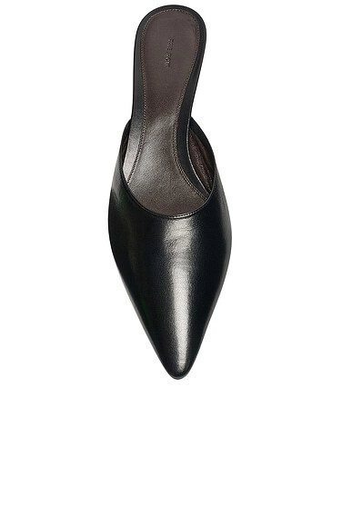 THE ROW Lissa Kitten Mule - Black