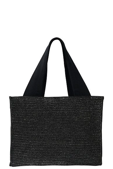 THE ROW Loretta Raffia Tote Bag - Black