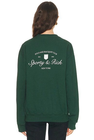 Sporty & Rich Crewneck Sweatshirt With Printed Logo