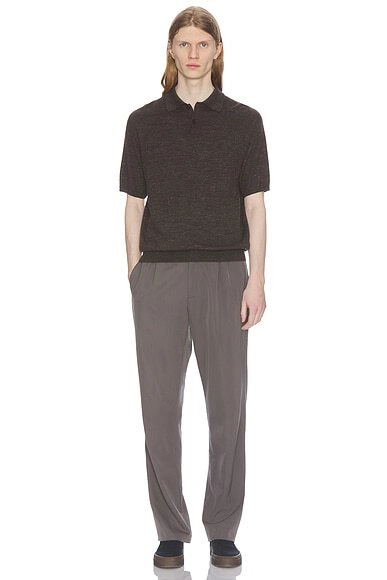 THE ROW Borges Short Sleeve Knit Polo Shirt