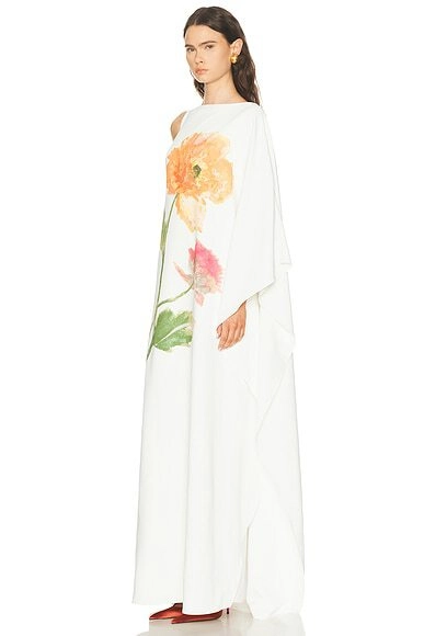 Carolina Herrera One Shoulder Long Dress