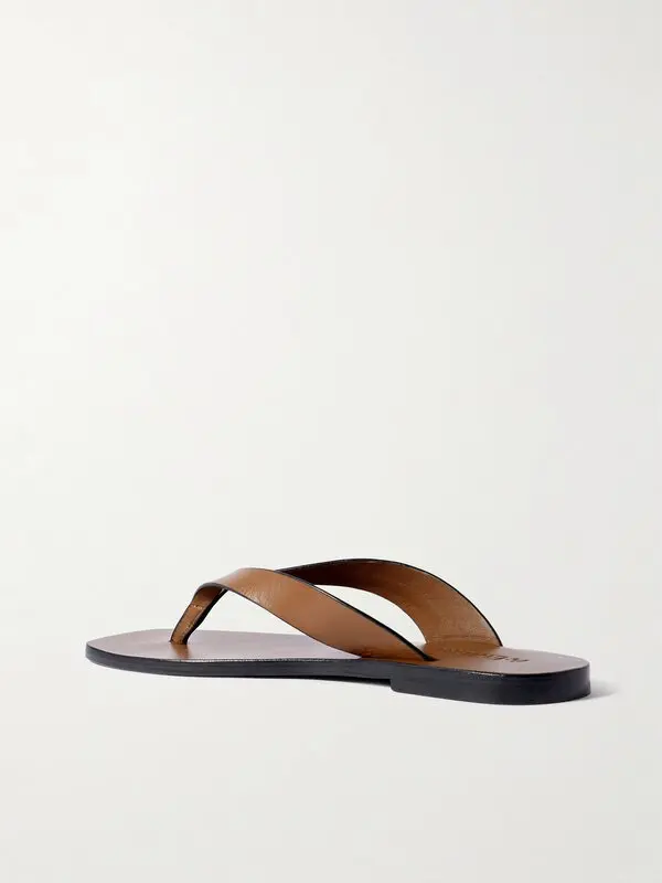 A.emery Kinto Leather Flip Flops - Brown