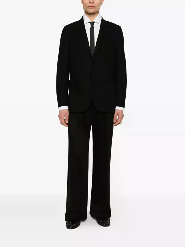 LARDINI Logo-pin Blazer - Black