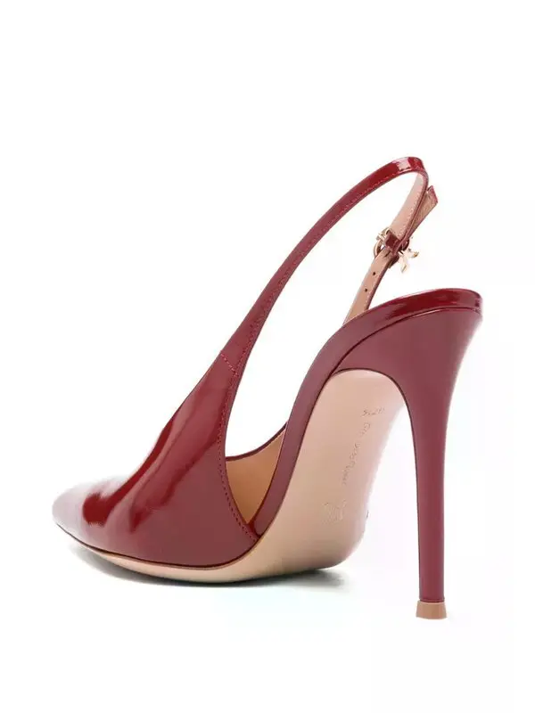 GIANVITO ROSSI Pointed Toe Slingback Sandals - Red