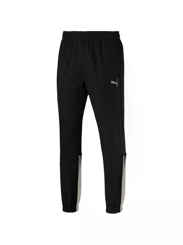 PUMA Logo-detail Elastic-waist Track Pants - Black