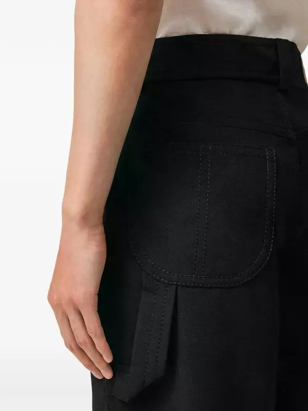 AMI Paris Wool Canvas Worker Trousers - Black