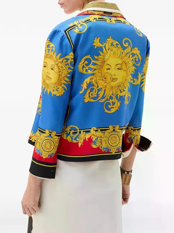Versace Printed Silk Twill Shirt
