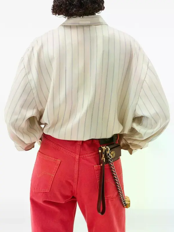 Versace Striped Silk Twill Shirt