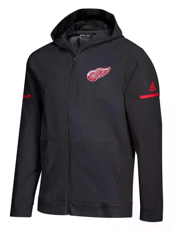 Adidas X Nhl Detroit Red Wings Zip Hooded Jacket