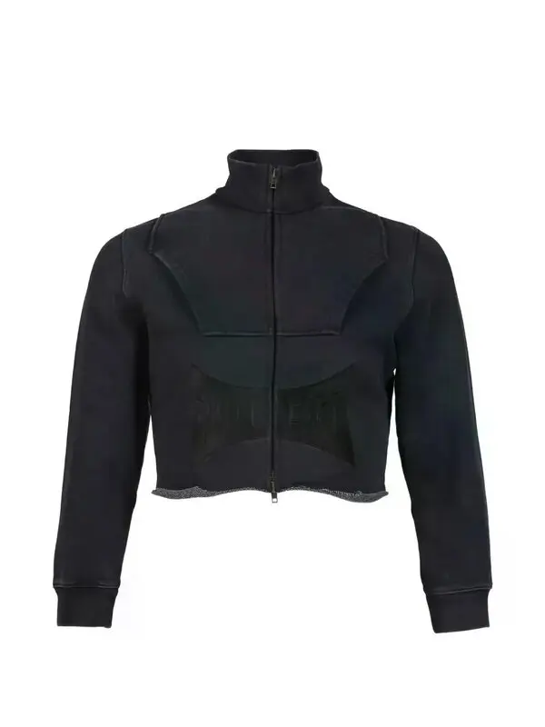 Vetements Cropped Sweatshirt With Zip Fastening