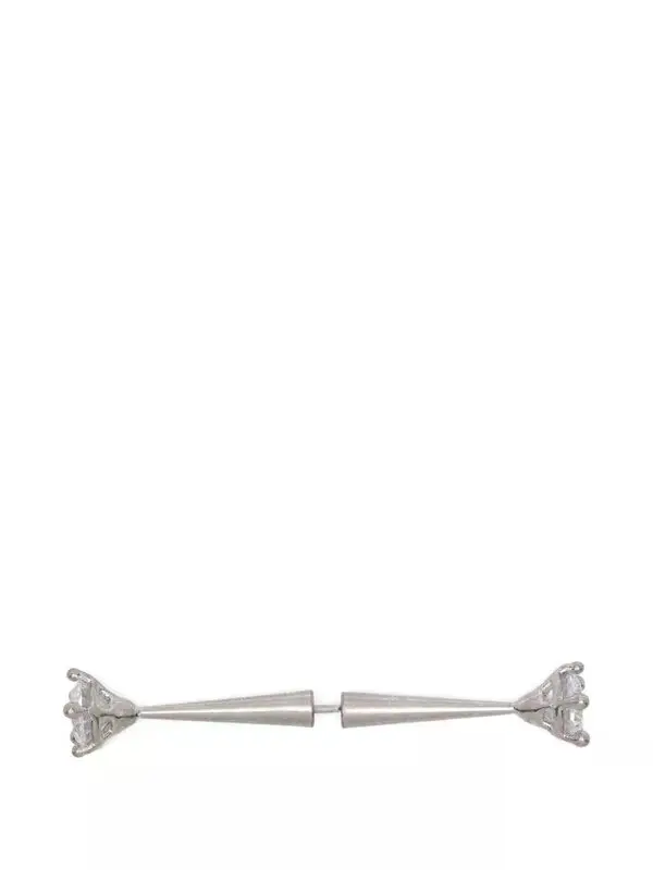 PANCONESI Diamanti Spina Metallic Jewel Earrings - Silver