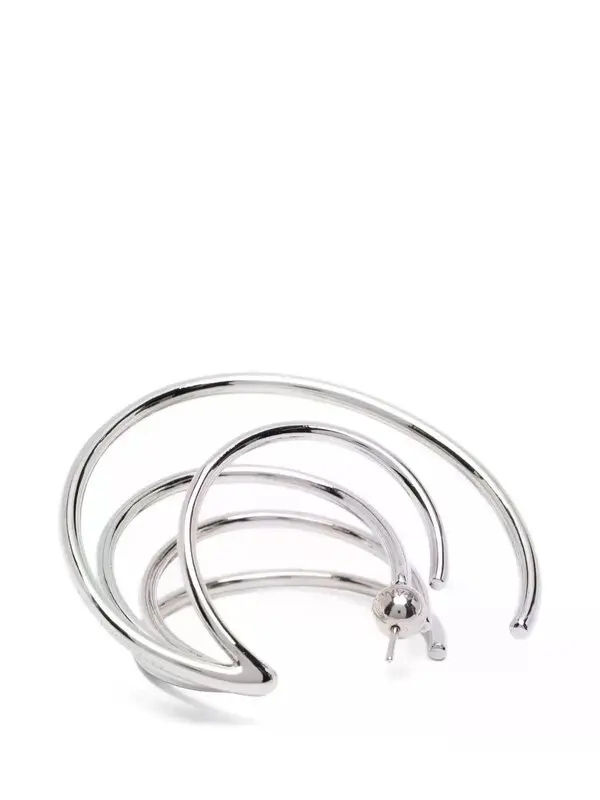 PANCONESI Tone Orbit Hoop Earrings - Silver