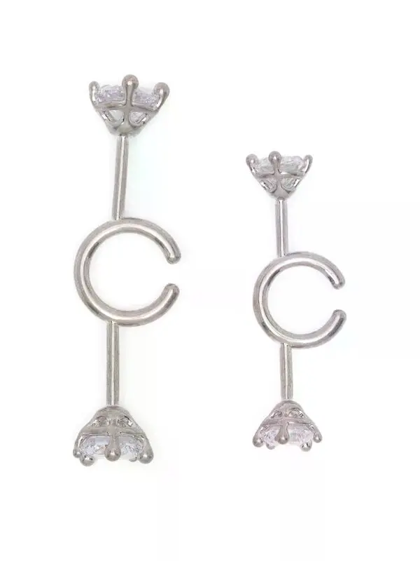 PANCONESI Mismatched Diamanti Spina Earrings In -tone - Silver