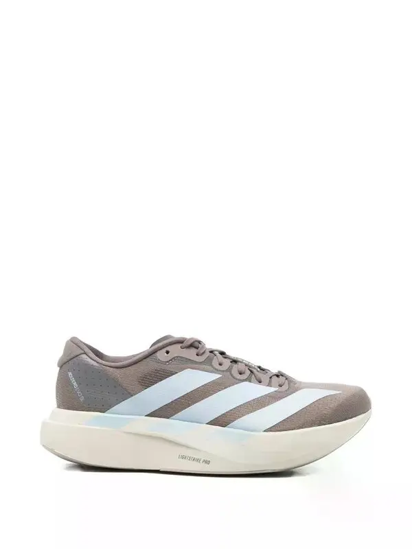 Adidas Adizero Evo Striped Panelled Sneakers - Grey