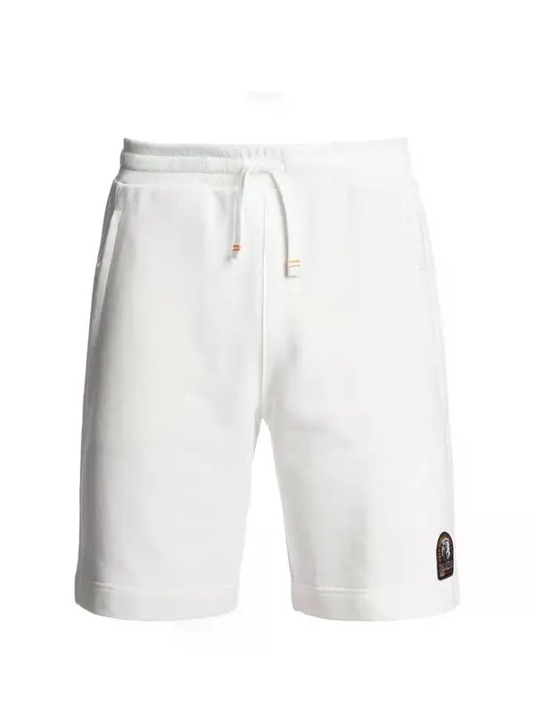 PARAJUMPERS Drawstring Logo Patch Shorts - White