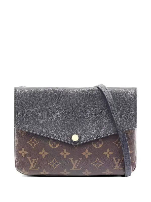 LOUIS VUITTON 2016 Twice Monogram Leather Shoulder Bag - Brown