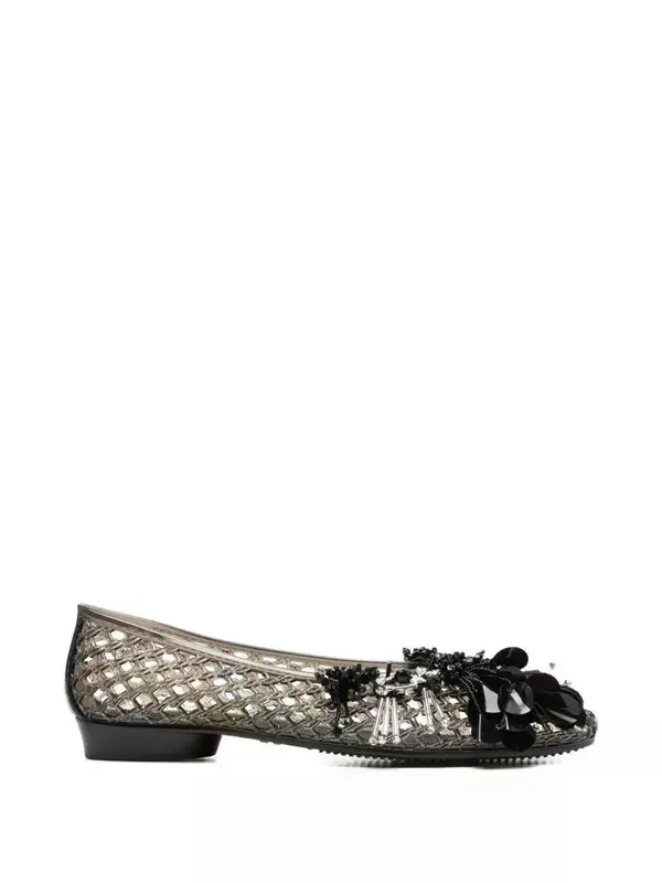 HEAVENLY JELLY Floral Embellished Ballet Flats
