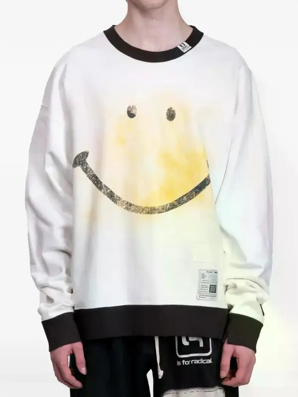 Mihara Yasuhiro Graphic Print Cotton Sweater