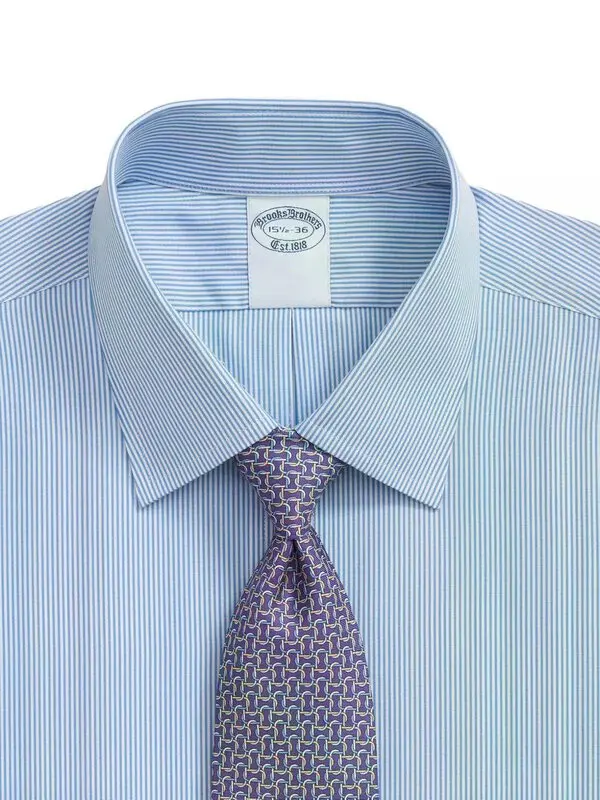 Brooks Brothers Chest-pocket Striped-pattern Shirt - Blue
