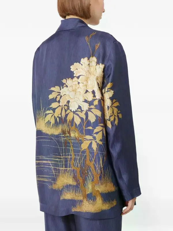 Max Mara Floral Print Silk Tunic