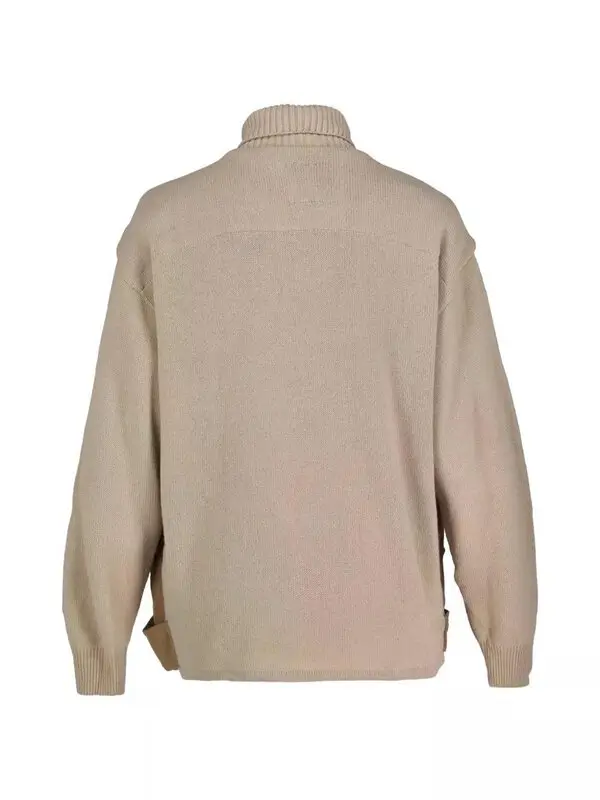 Gianfranco Ferre Panelled Suede And Knit Jacket