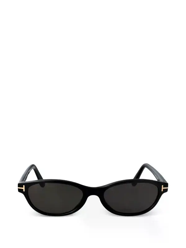TOM FORD Oval Frame Sunglasses - Black