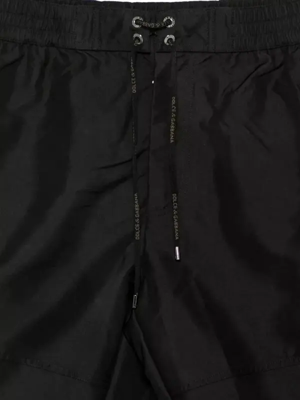 Dolce & Gabbana Swim Shorts With Logo Detail - Black