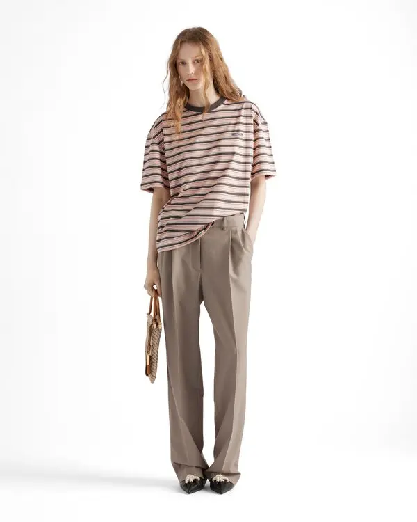 Prada Striped Cotton T-shirt