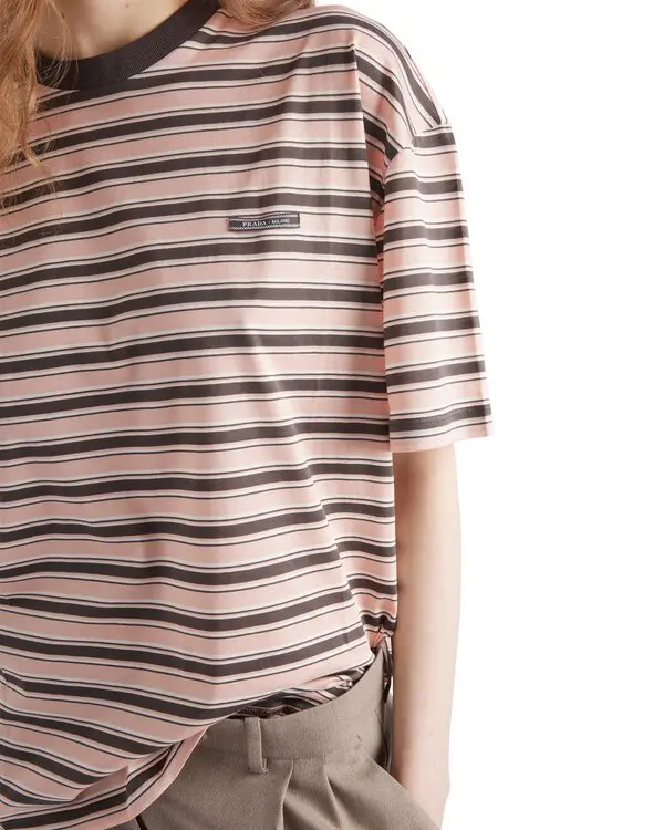Prada Striped Cotton T-shirt