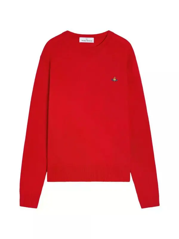 VIVIENNE WESTWOOD Embroidered Logo Sweater - Red