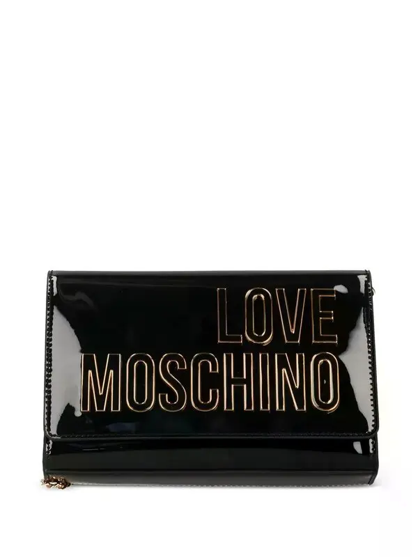 Moschino Logo Lettering Cross Body Bag - Black