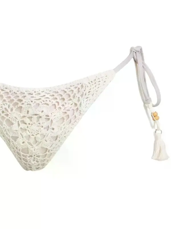 DEL MAAR Crochet Lace Bikini Bottoms - Neutrals