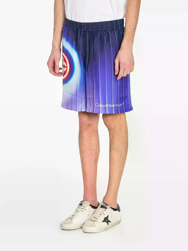 Casablanca Shockwave Silk Shorts - Purple