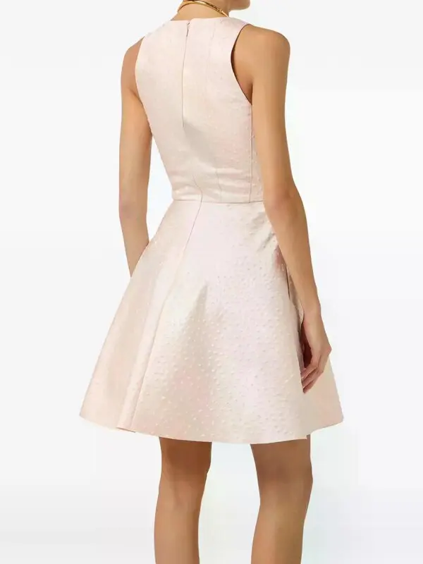 Elisabetta Franchi Zip-detail V-neck Mini Dress - Pink