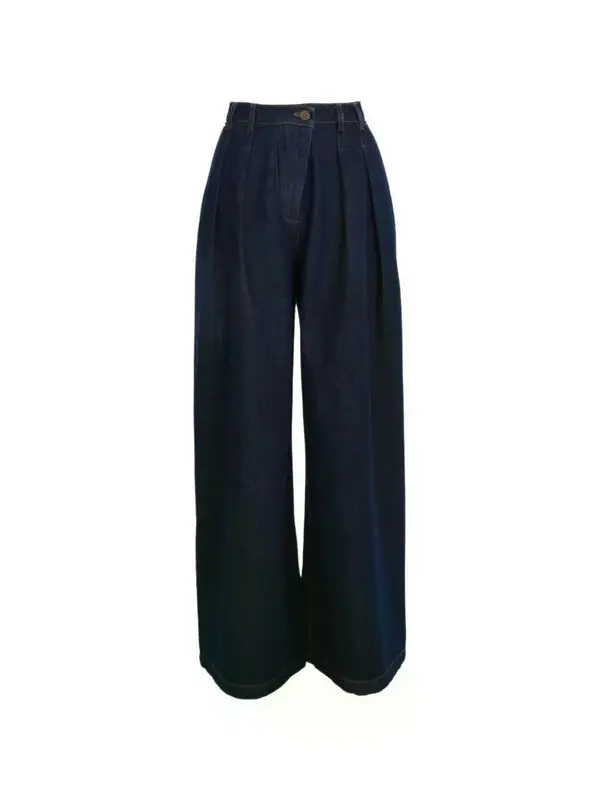 Significant Other Micah Pleated Wide-leg Jeans - Blue
