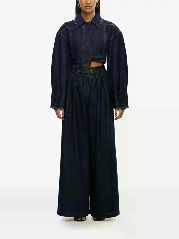 Significant Other Micah Pleated Wide-leg Jeans