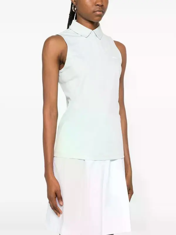 J. Lindeberg Sleeveless Collared Polo Top - Green