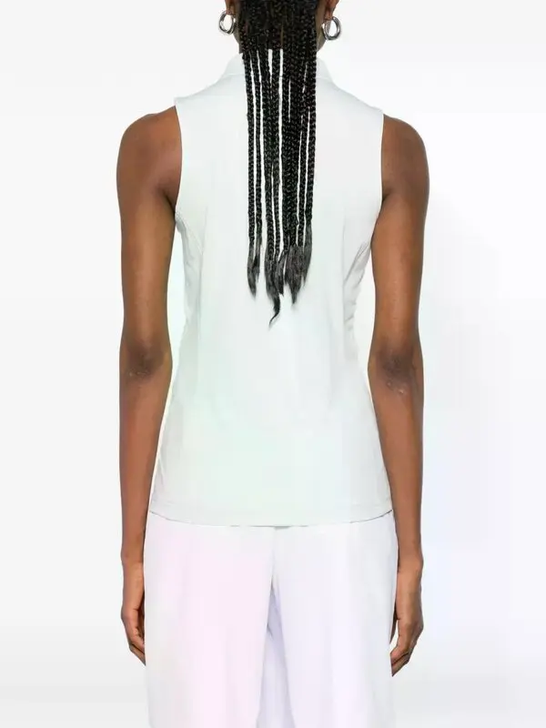 J. Lindeberg Sleeveless Collared Polo Top - Green