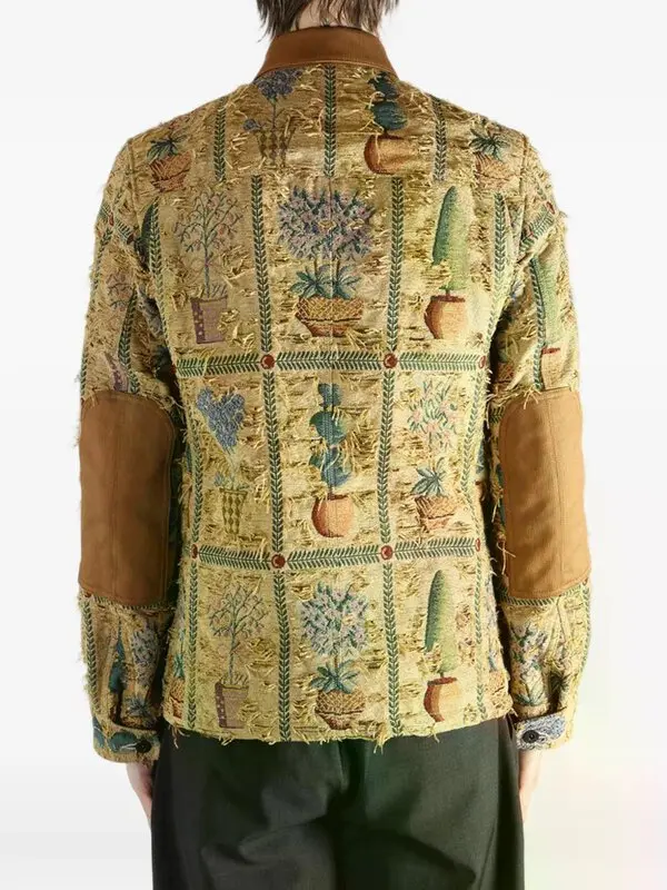 Junya Watanabe Floral Print Fringed Jacket