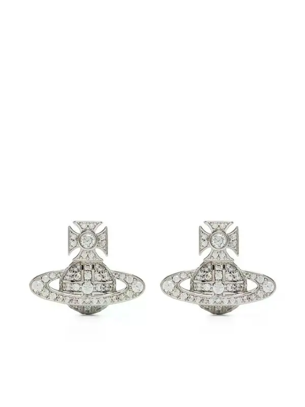 VIVIENNE WESTWOOD Orb Crystal-embellished Stud Earrings - Silver